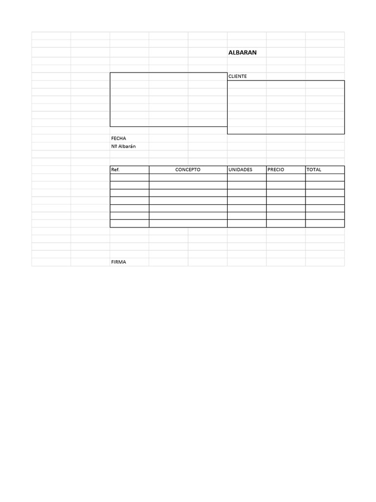 Plantilla ALBARAN - Sheet1 | PDF
