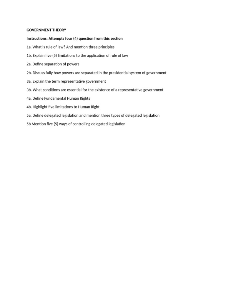 Government Theory | PDF