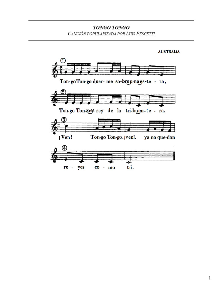 Canon - Tongo Tongo | PDF