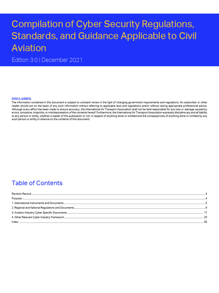 Compilation of Cyber Regulations Standards and Guidance - 3.0 | PDF