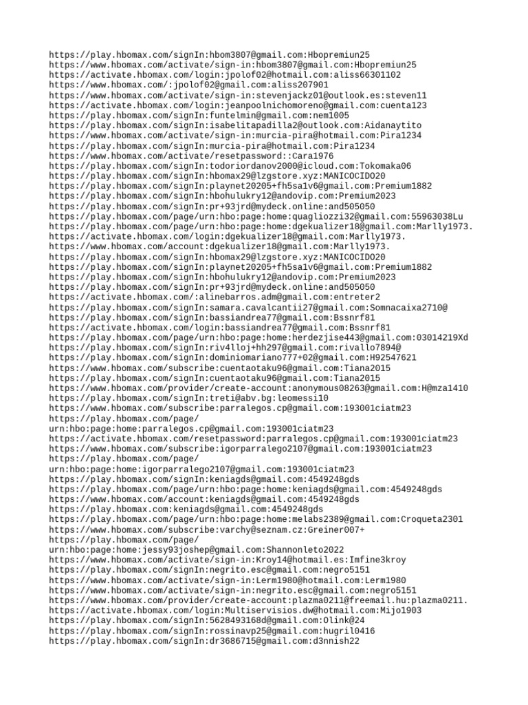 hbomax.com UrlLoginPass | PDF