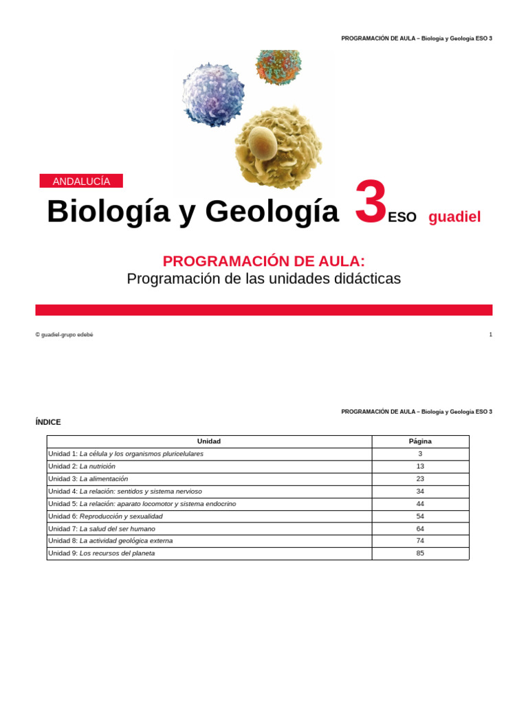 6044-1-4-Programacion Aula Biologia y Geologia 3 Eso Andalucia (1) | PDF