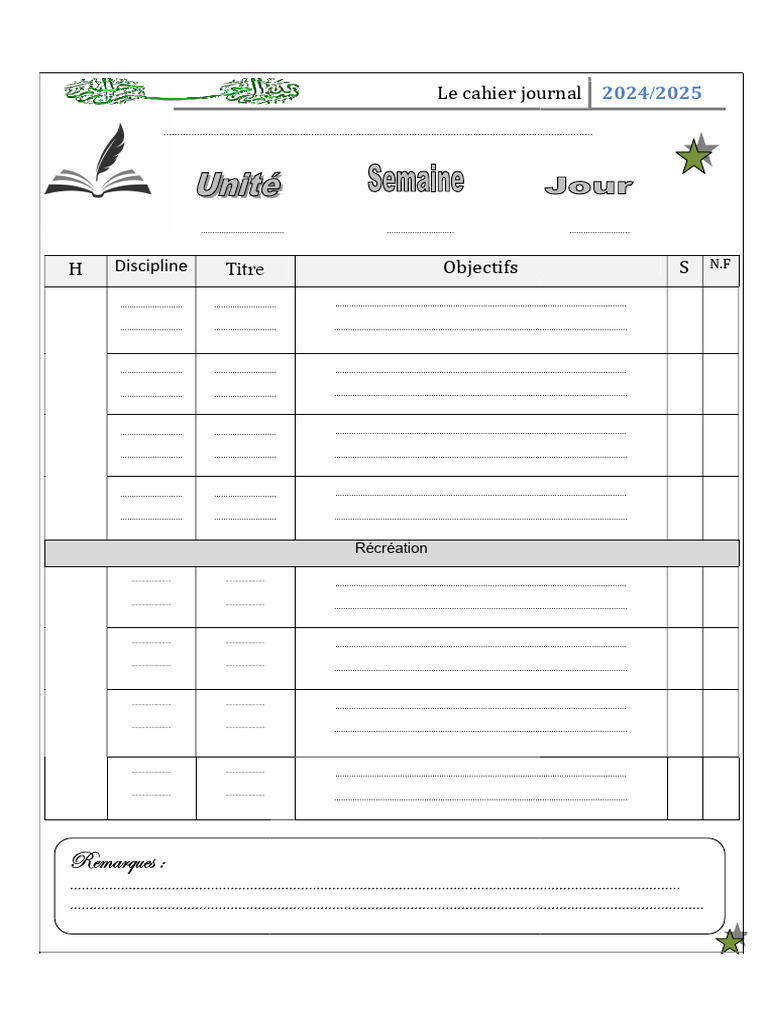 Cahier Journal | PDF