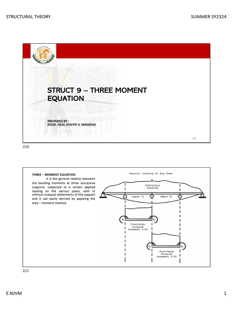 Struct 9 - Three Moment Equation | PDF
