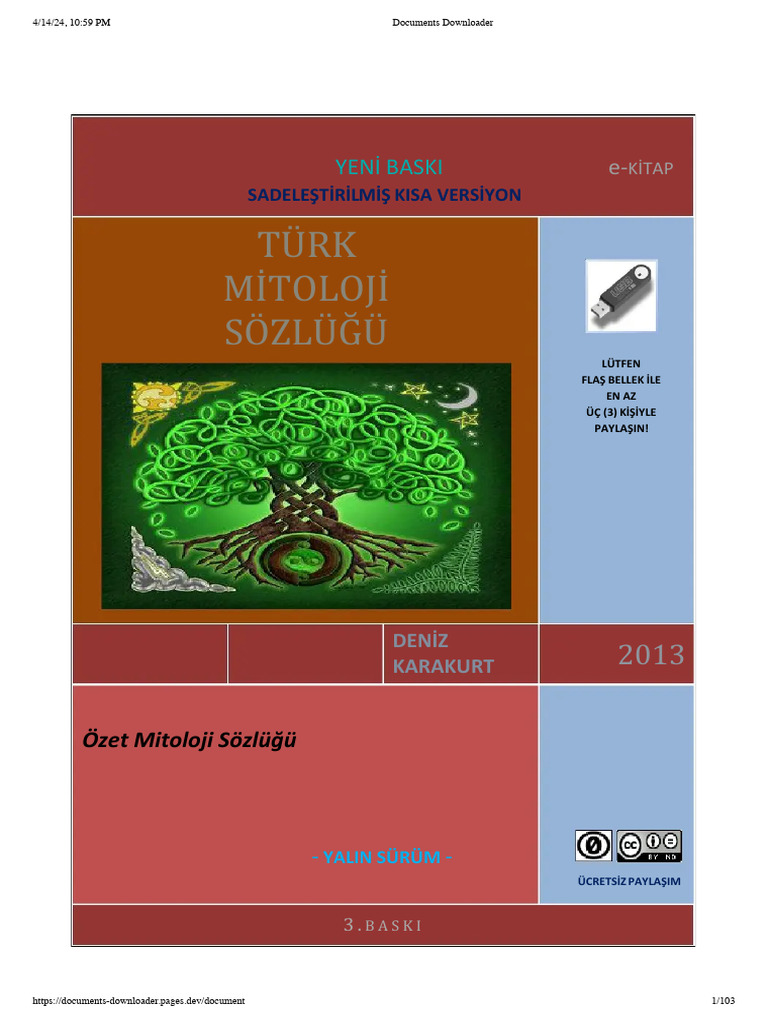Turk Mitoloji Sozlugu | PDF