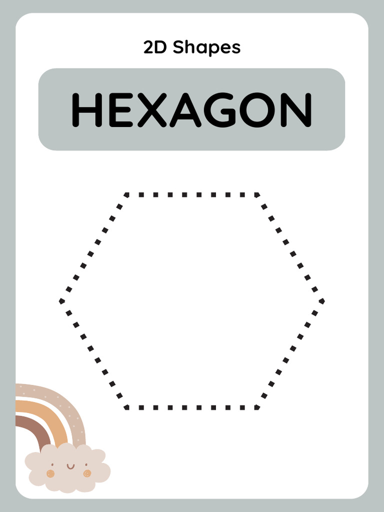 2D Shapes Tracing Worksheets in White Brown Boho Dotted Style | PDF