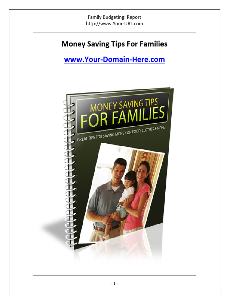 Money Saving Tips For Families | PDF
