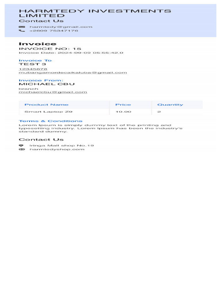 Sample Invoice | PDF