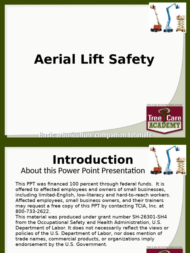 Fy14 Sh-26301-Sh4 Aerial Lift Safety | PDF