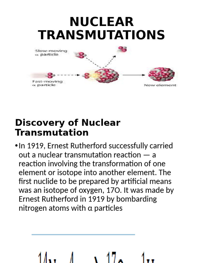 Nuclear Transmutations | PDF