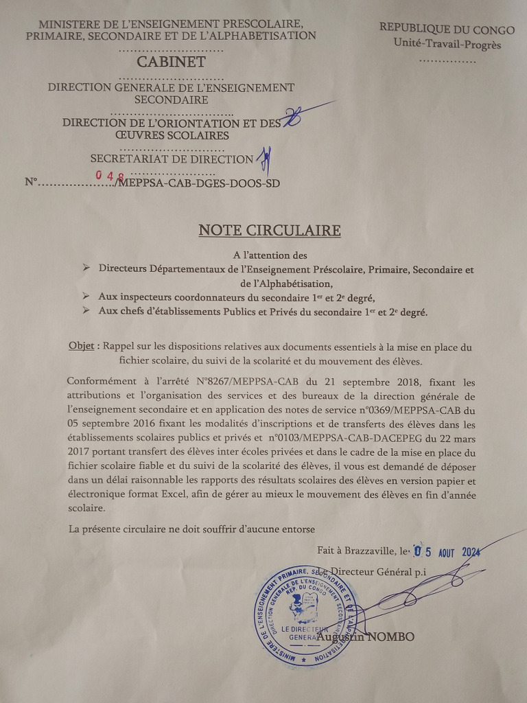 Circulaire 048 | PDF