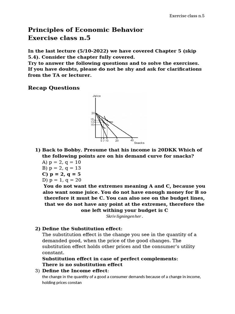 Exercise Set 5 | PDF