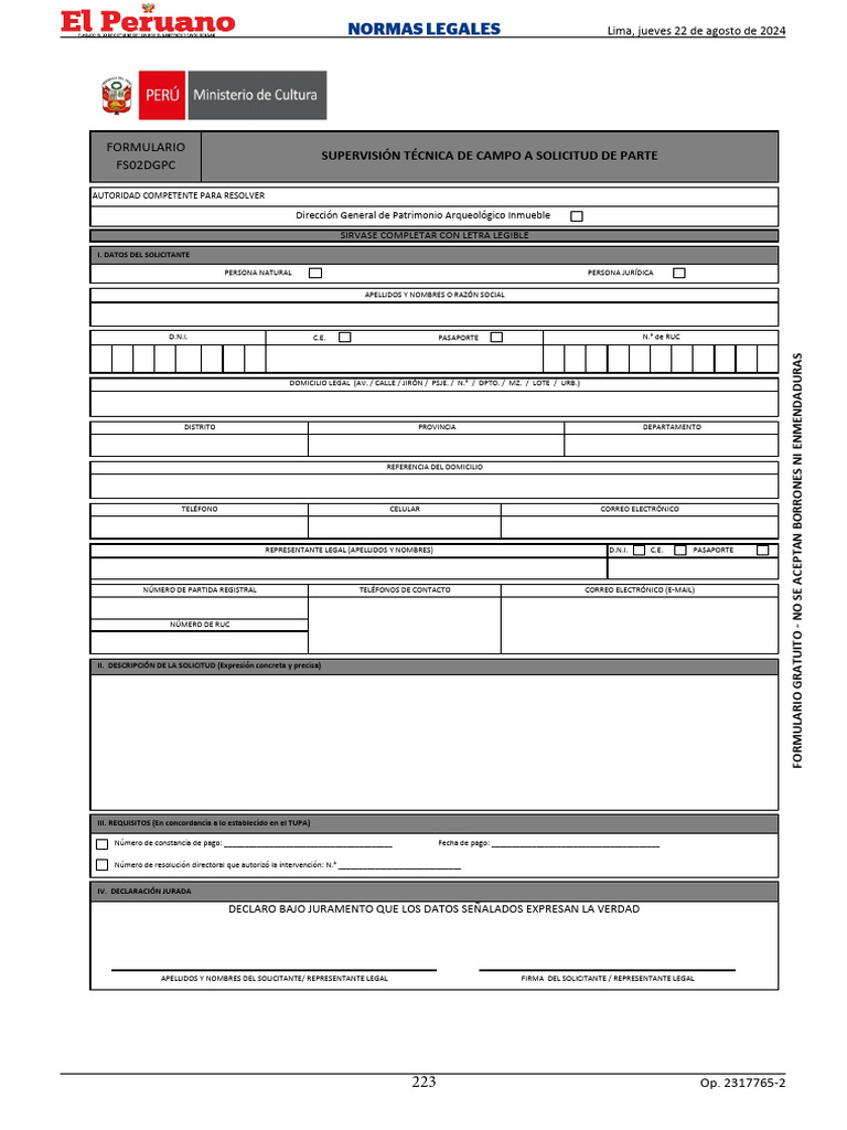 Formulario - Supervisión Técnica | PDF