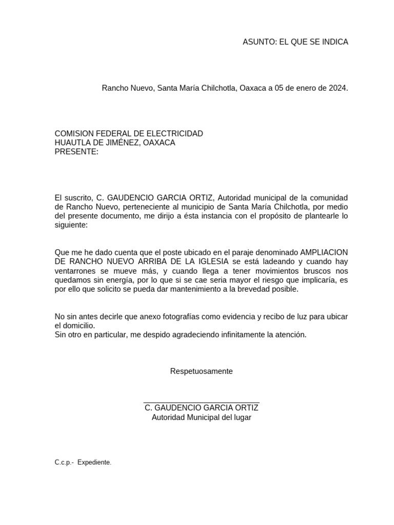 Solicitud Reubicación Poste | PDF