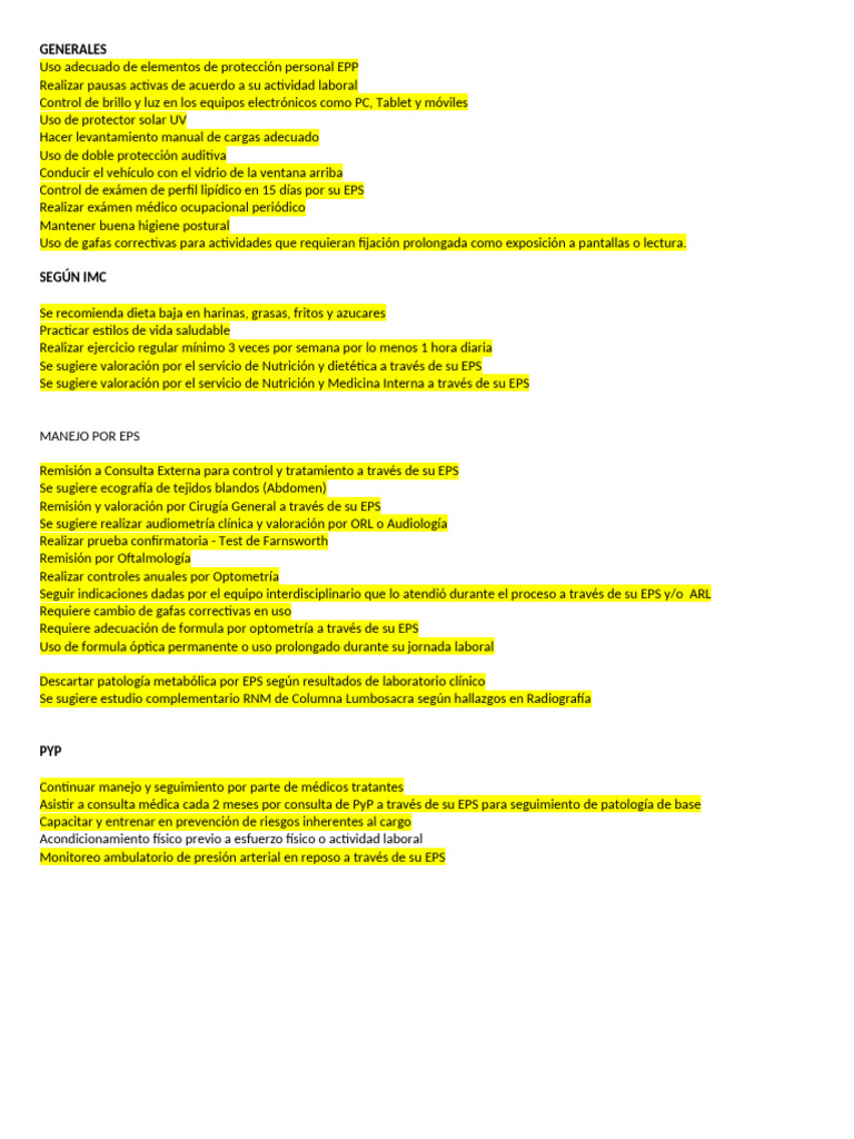 recomendaciones conceptos TERRASOFT | PDF