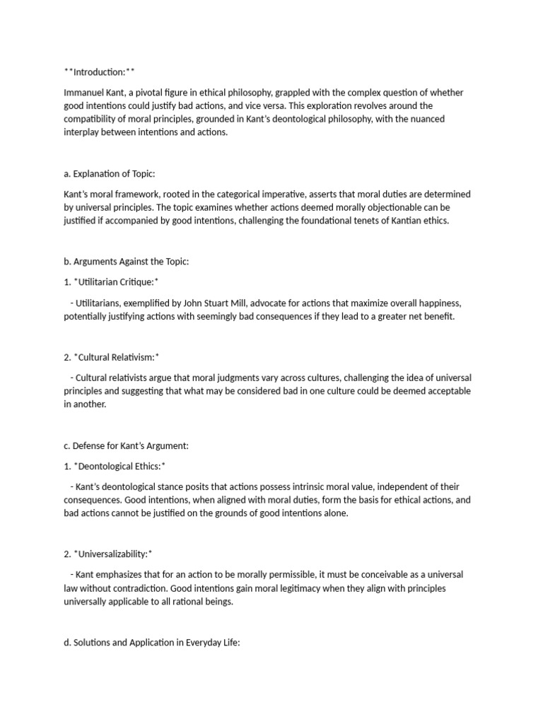 Philo Paper | PDF | Immanuel Kant | Career & Growth