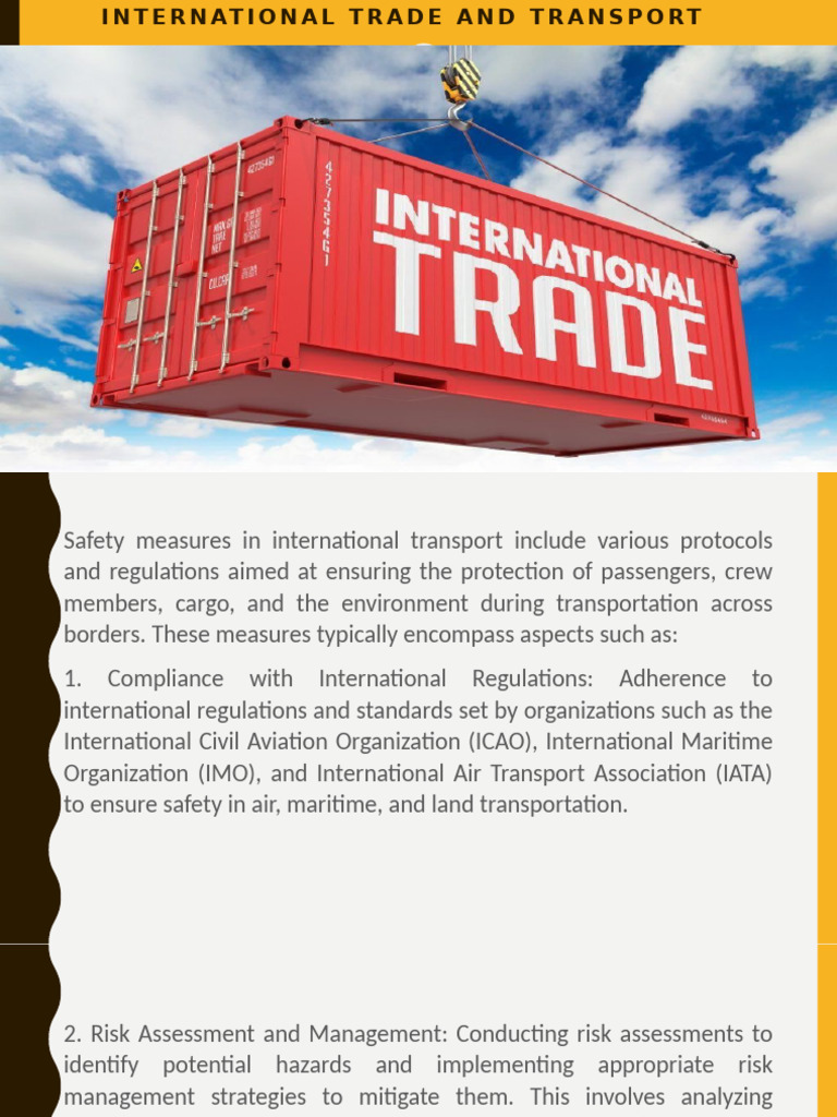 Safety Measures for international transportation | PDF