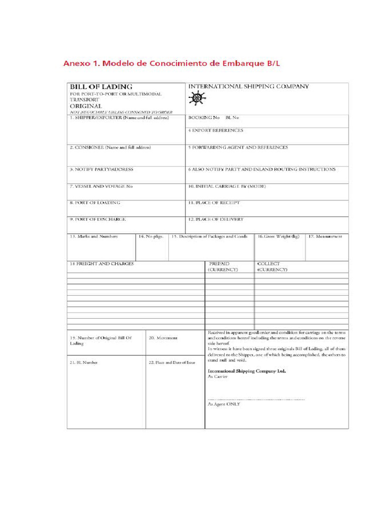 MODELOS DE CARTAS DE PORTE (2) | PDF