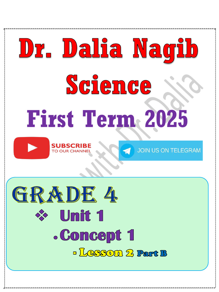 DR - Dalia Nagib Grade 4 Unit 1 Con.1 Lesson 2 Part B | PDF