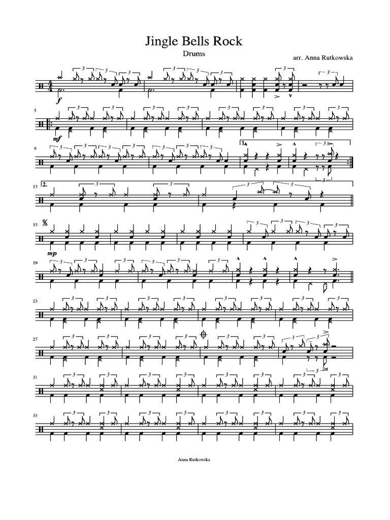 Jingle Bells Rock Drum | PDF