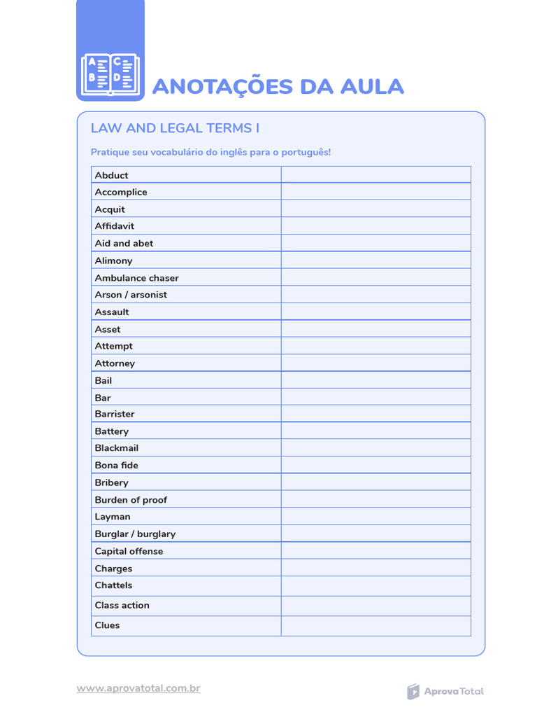 ING - AN - Grammar and Interpretation - Law and Legal Terms I | PDF