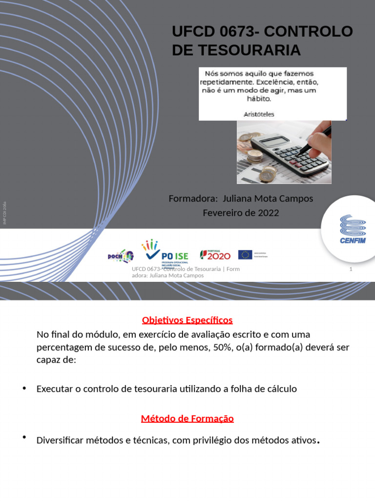 UFCD - 0673 - Controlo - de - Tesouraria - Parte - I | PDF