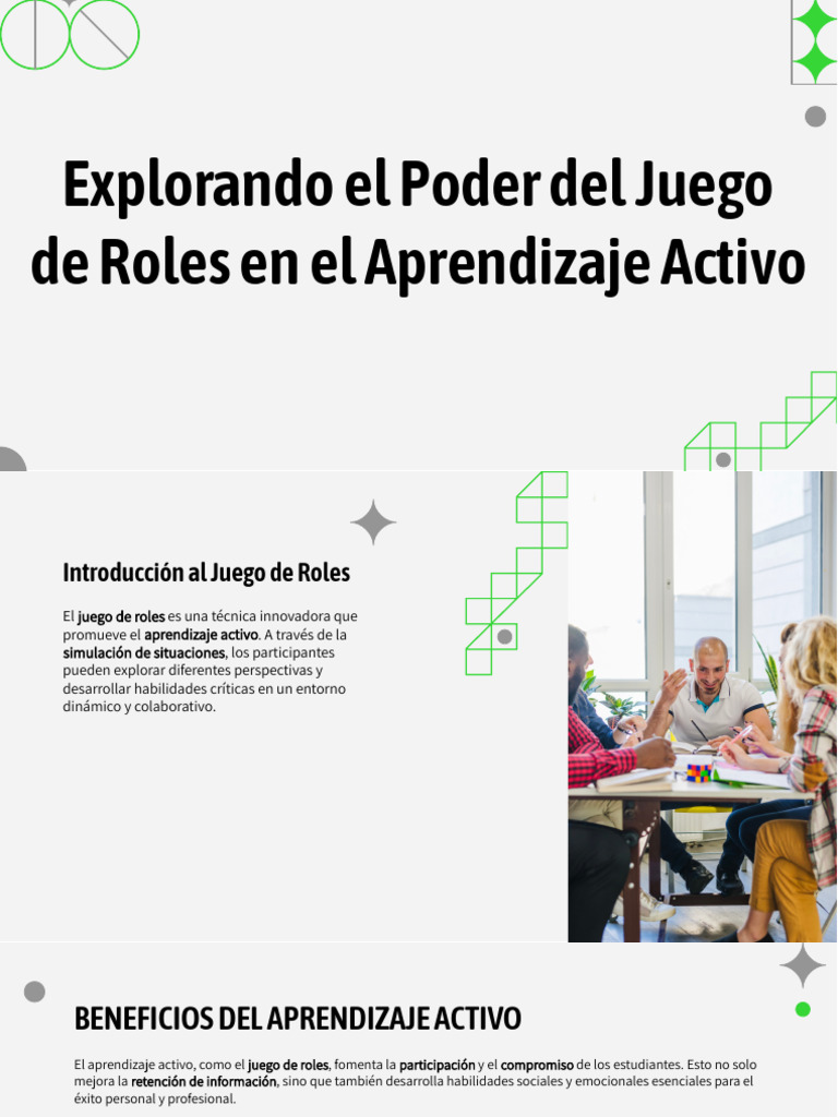 Juego de Roles - Aprendizaje Activo | PDF | Crecimiento personal y ...