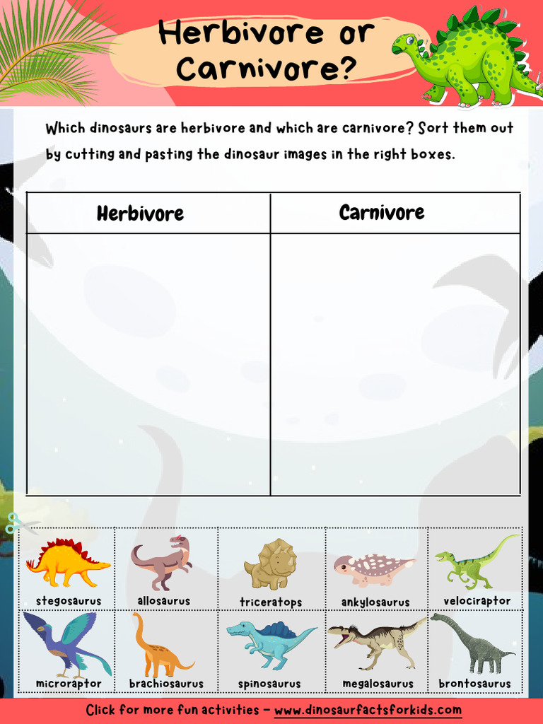 Dinosaur Herbivore or Carnivore | PDF