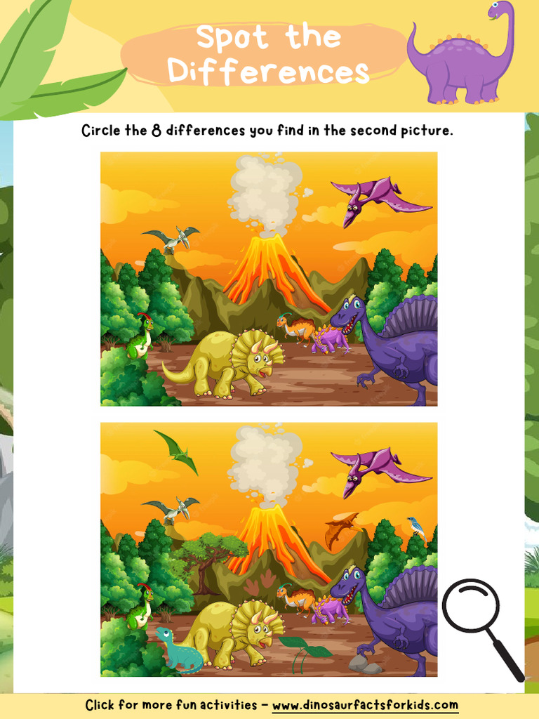 Dinosaur Spot the Difference | PDF
