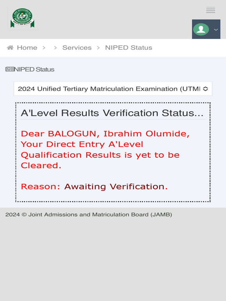 Check NIPED Status | PDF