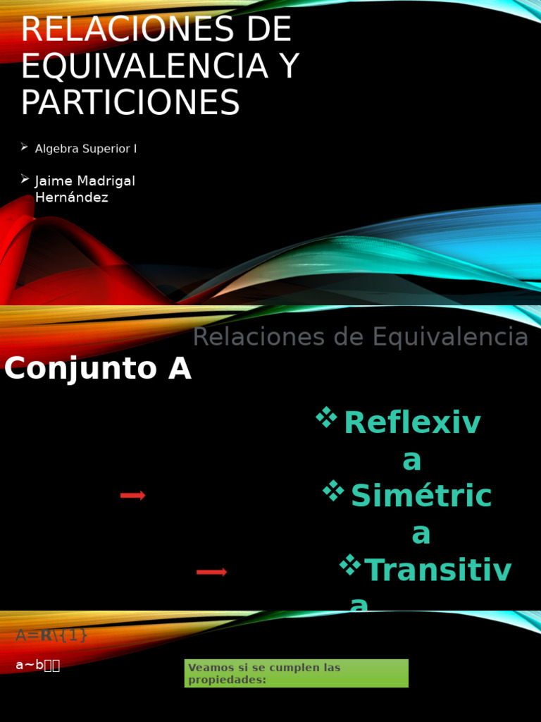 Relaciones de Equivalencia y Particiones | PDF
