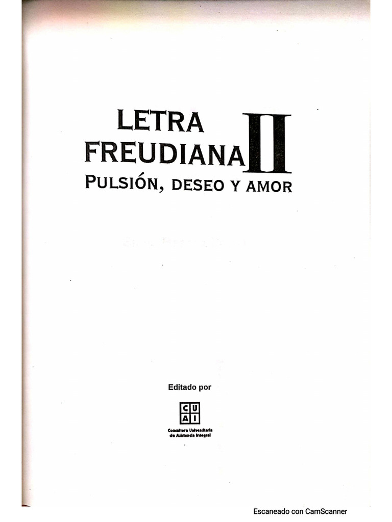 Letra Freudiana II. Capítulo 1. | PDF