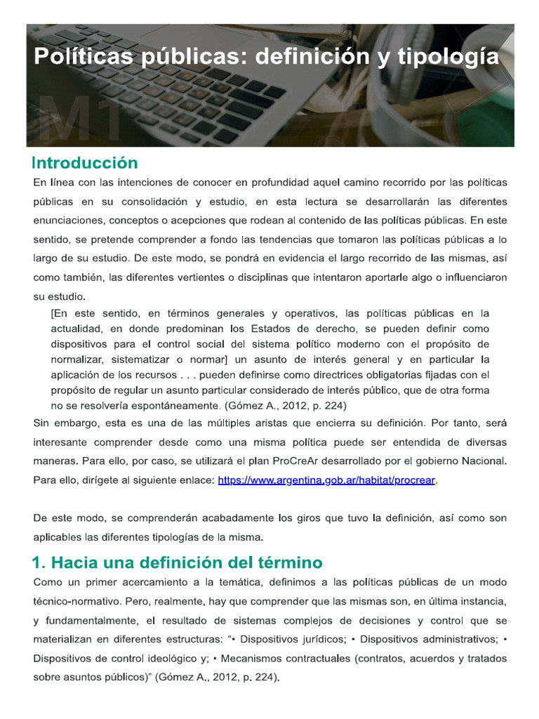 Introduccion A Las Politicas Publicas M1 T4 | PDF