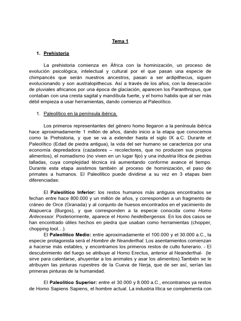 Historia - TEMA 1-2-1 | PDF