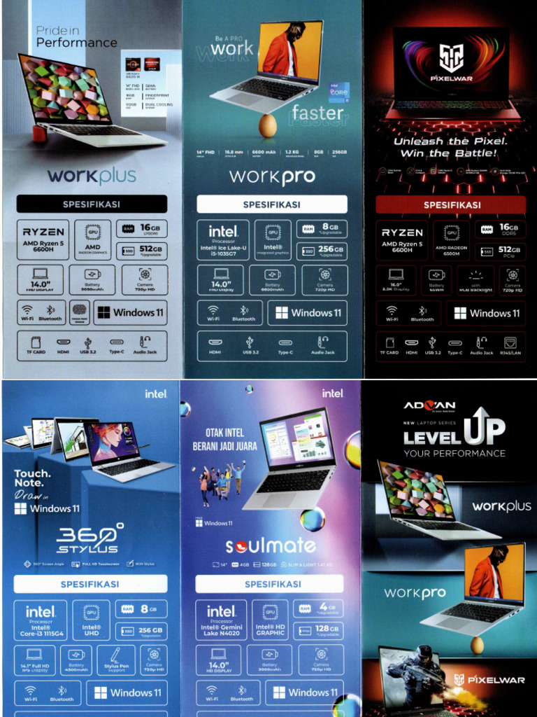 Brosur Advan Laptop Aug23-1 | PDF