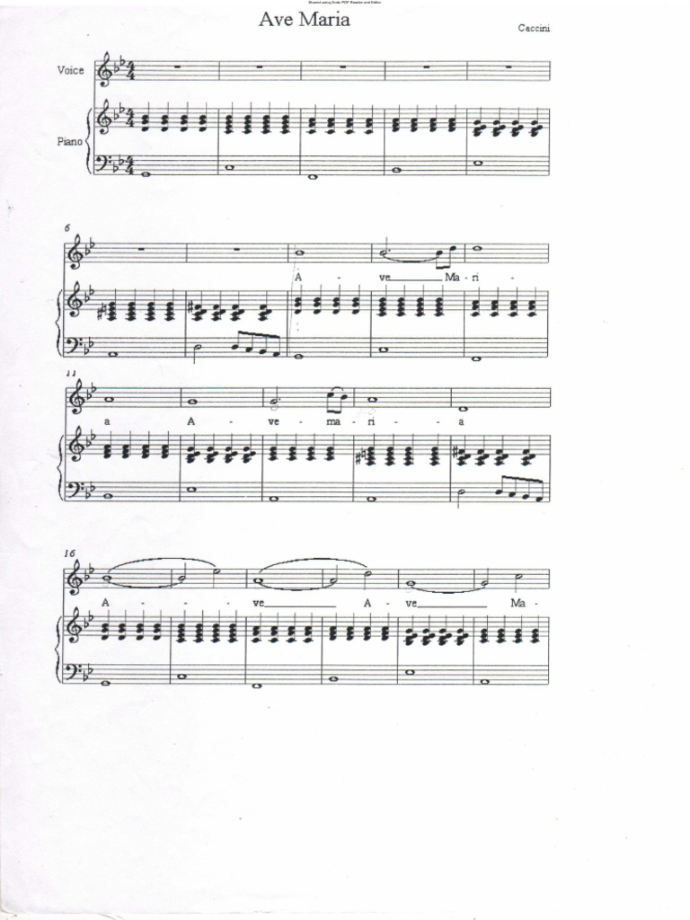 Ave María - Caccini | PDF