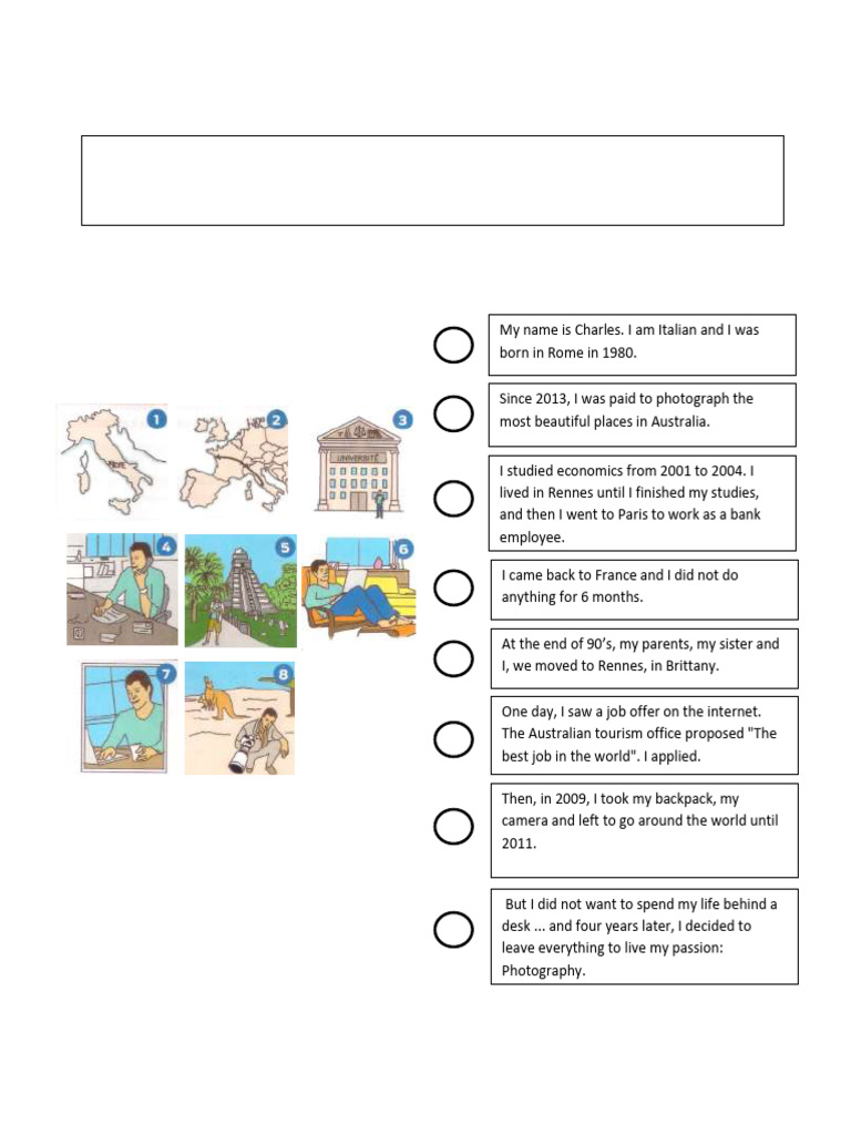 Activity 1 My life in drawings | PDF