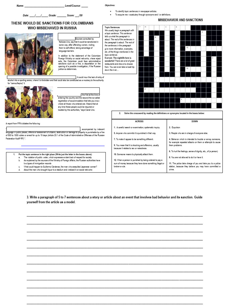 Activity 4 Misbehavior and Sanctions | PDF