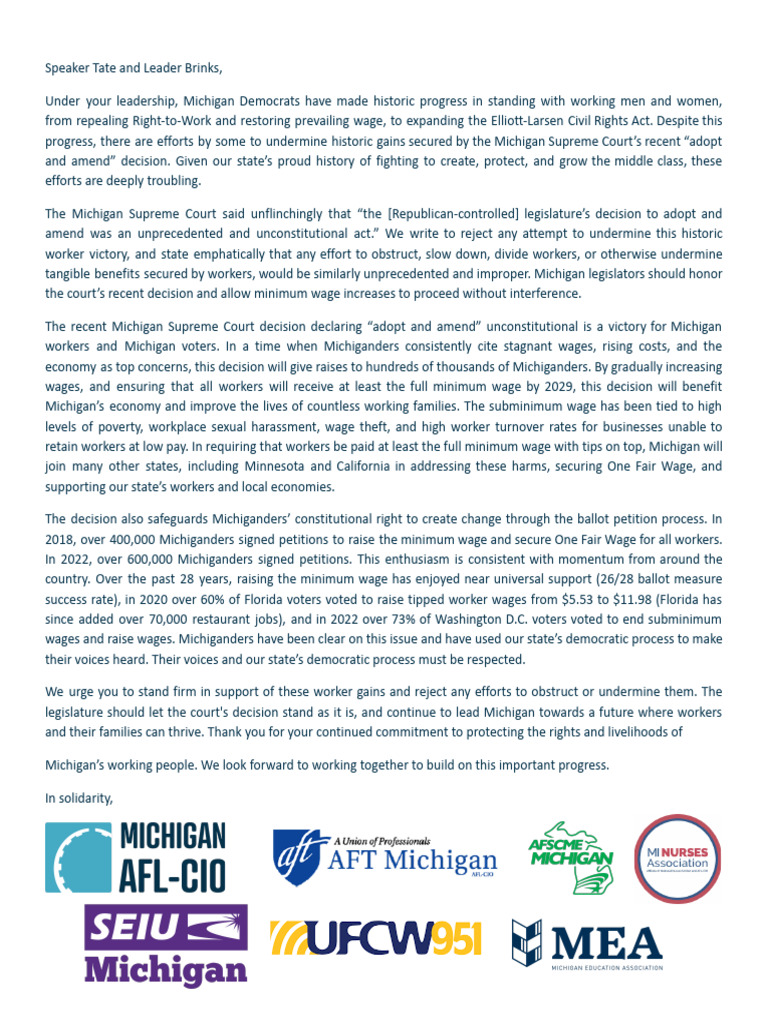 Labor Letter | PDF | Minimum Wage | Wage