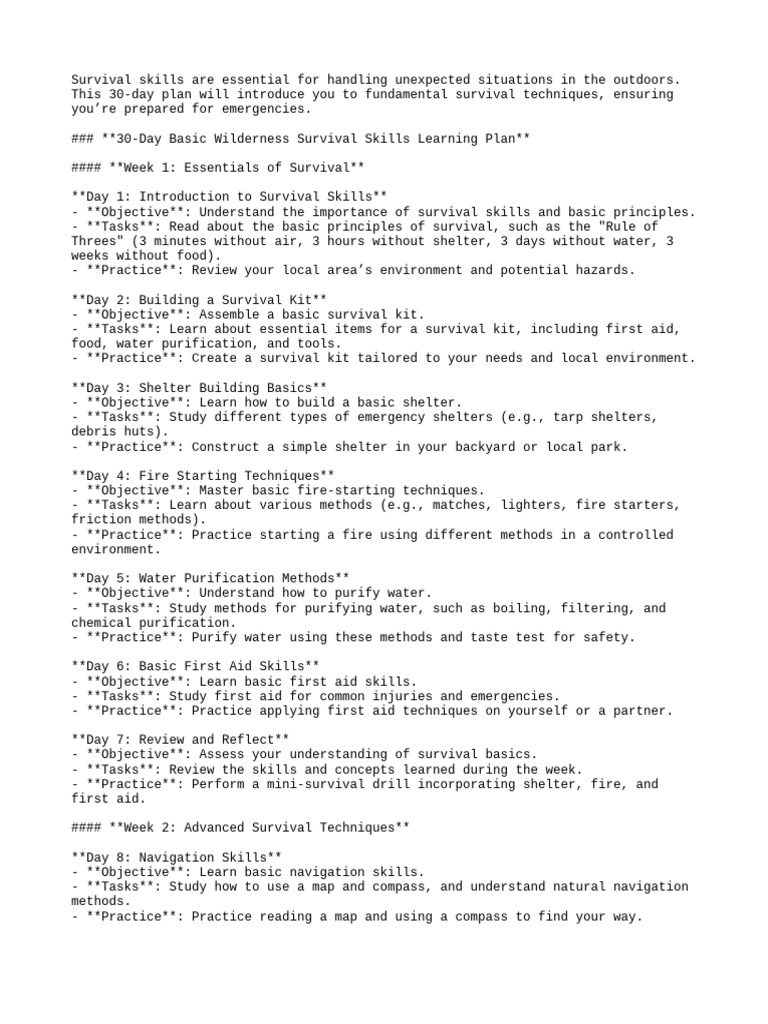 Basic Wilderness Survival Skills | PDF Basic Wilderness Survival Skills | PDF