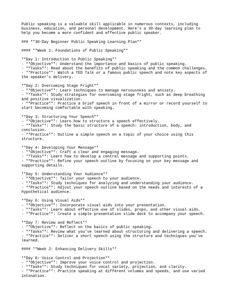 Public Speaking | PDF