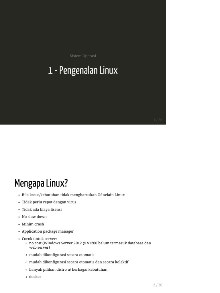 1-Pengenalan Linux | PDF