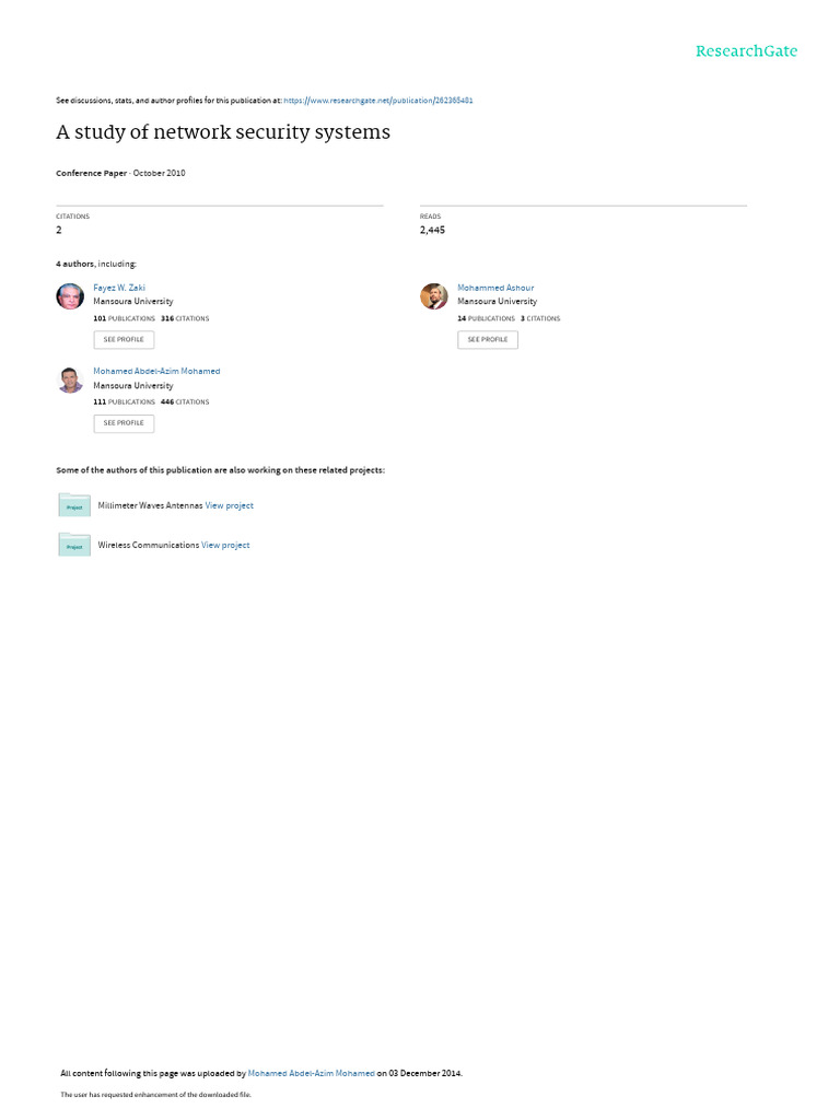 A Study of Network Security Systems | PDF
