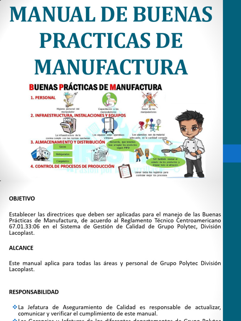 Manual de Buenas Practicas de Manufactura | PDF