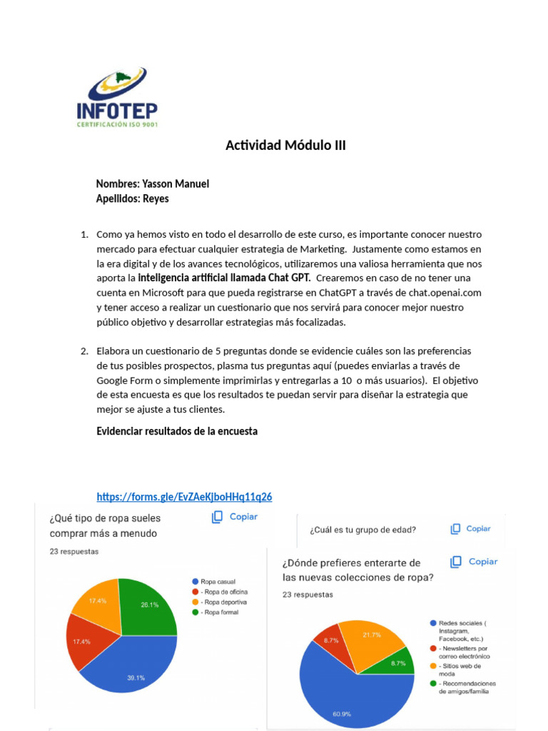 Actividad MÃ Diulo III 3 | PDF