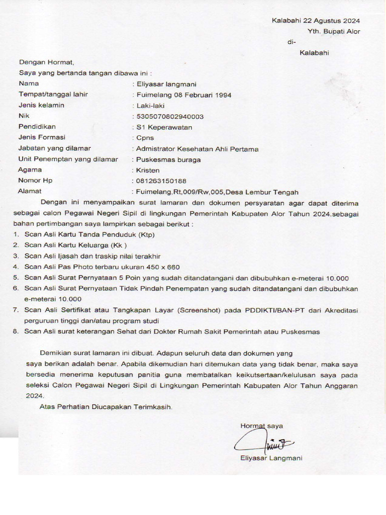 Lamaran Compressed | PDF