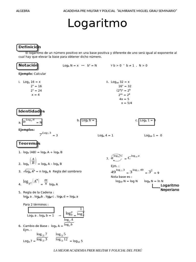 LOGARITMO | PDF