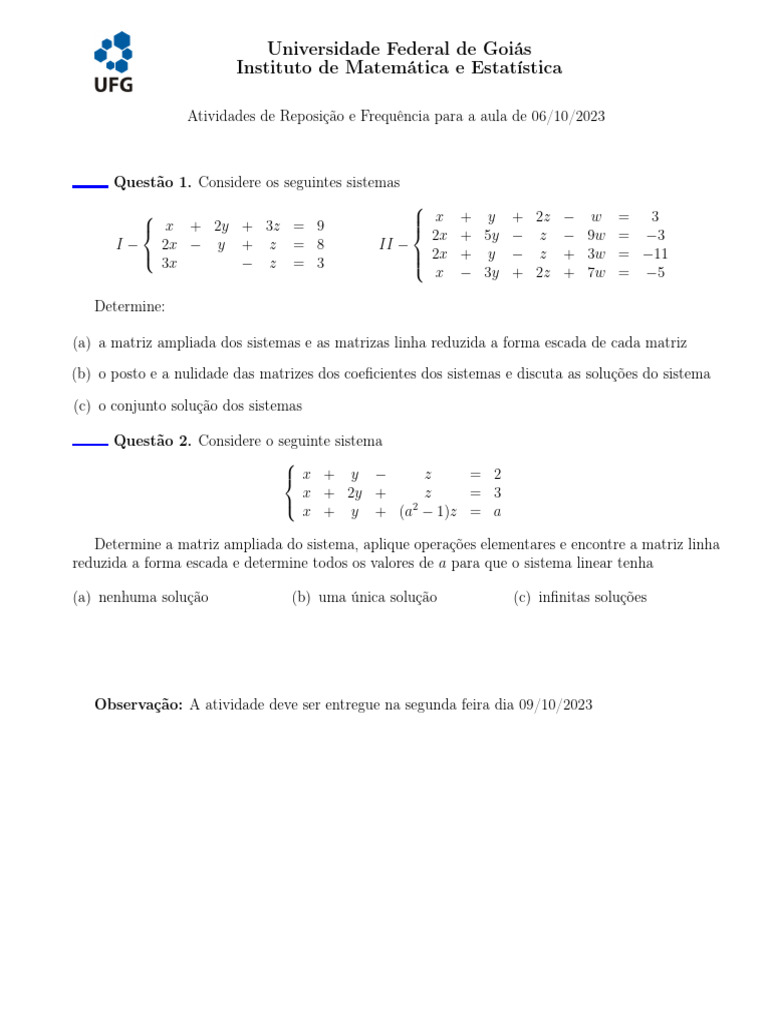 Ativ_Frequencia 06-10-2023 | PDF Ativ_Frequencia 06-10-2023 | PDF