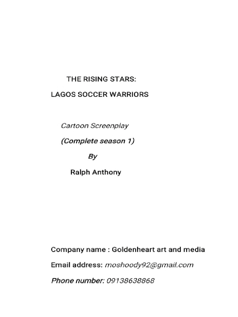 Soccer Anime Script | PDF