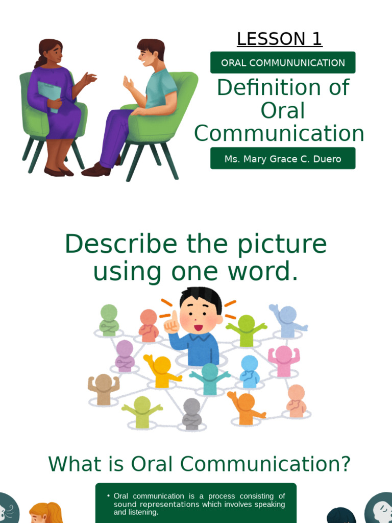 Oral Communication (Lesson 1-8) | PDF